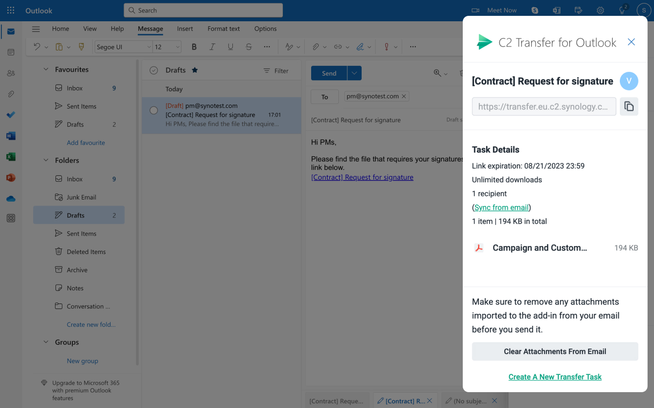 Synology C2 Transfer | Better and safer large file transfer